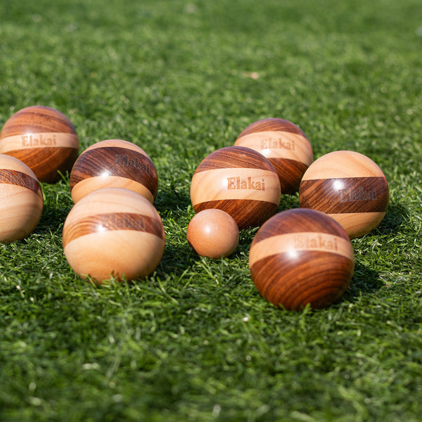 Hevea Wood Travel Bocce Set – K Kircher Home